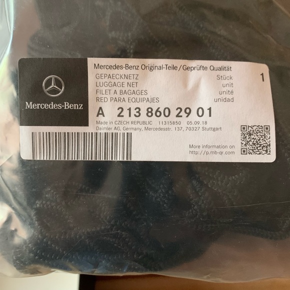 Mercedes Benz | Other | Luggage Net Floor Of Load Compartment ...